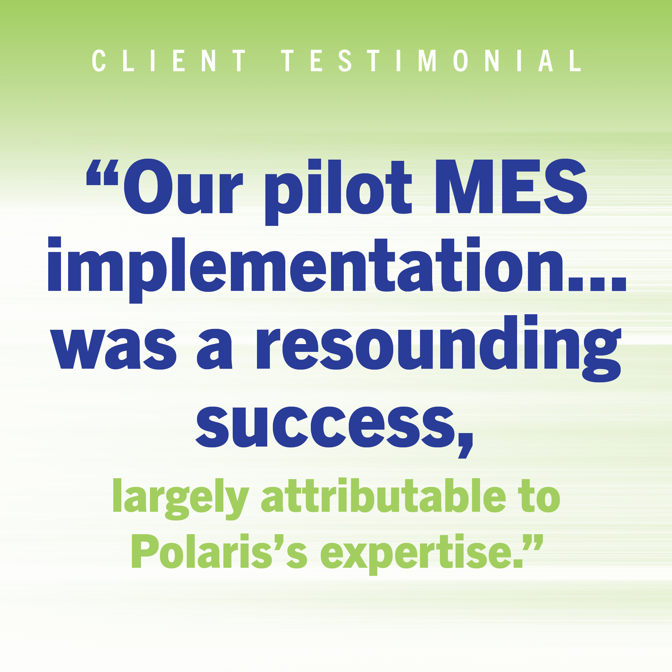 MES success spotlight | Polaris Automation
